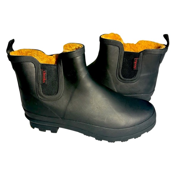 chooka | Shoes | Chookas Chelsea Boots Rubber With Faux Fur Lining ...